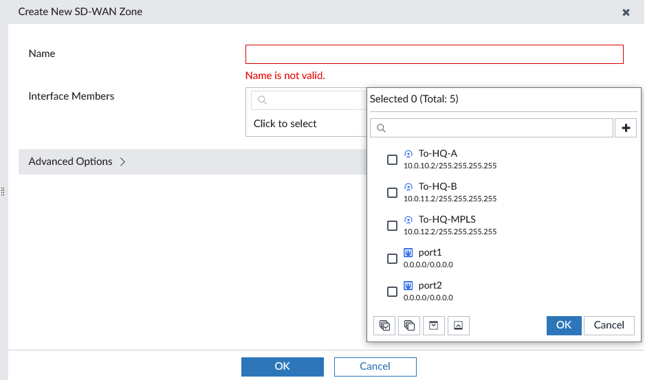 SD-WAN zones and interface members | FortiManager 7.4.0