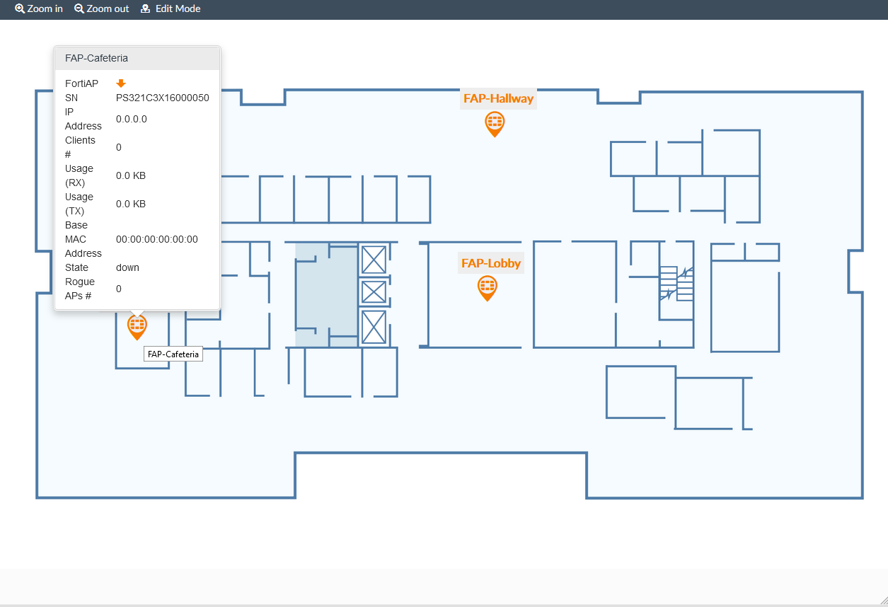 Floor map | FortiManager 7.4.0