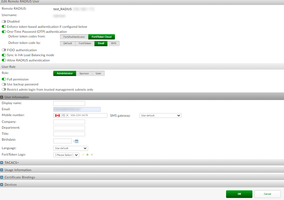 Enabling 2FA on FortiAuthenticator | FortiPAM 1.2.0 | Fortinet Document Library