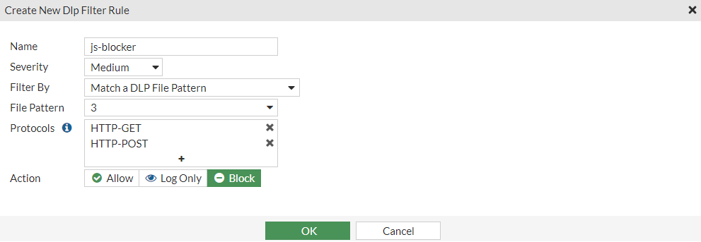 Configuring a DLP sensor profile | FortiPAM 1.2.0 | Fortinet Document ...