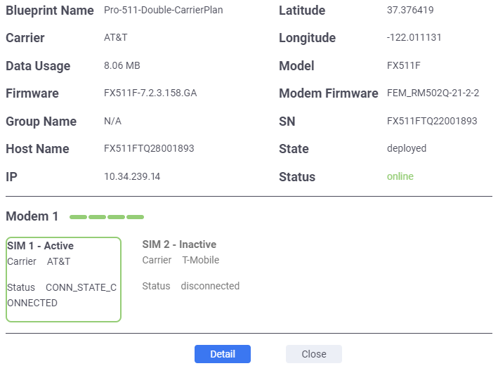 The Dashboard | FortiExtender Cloud 23.3.a