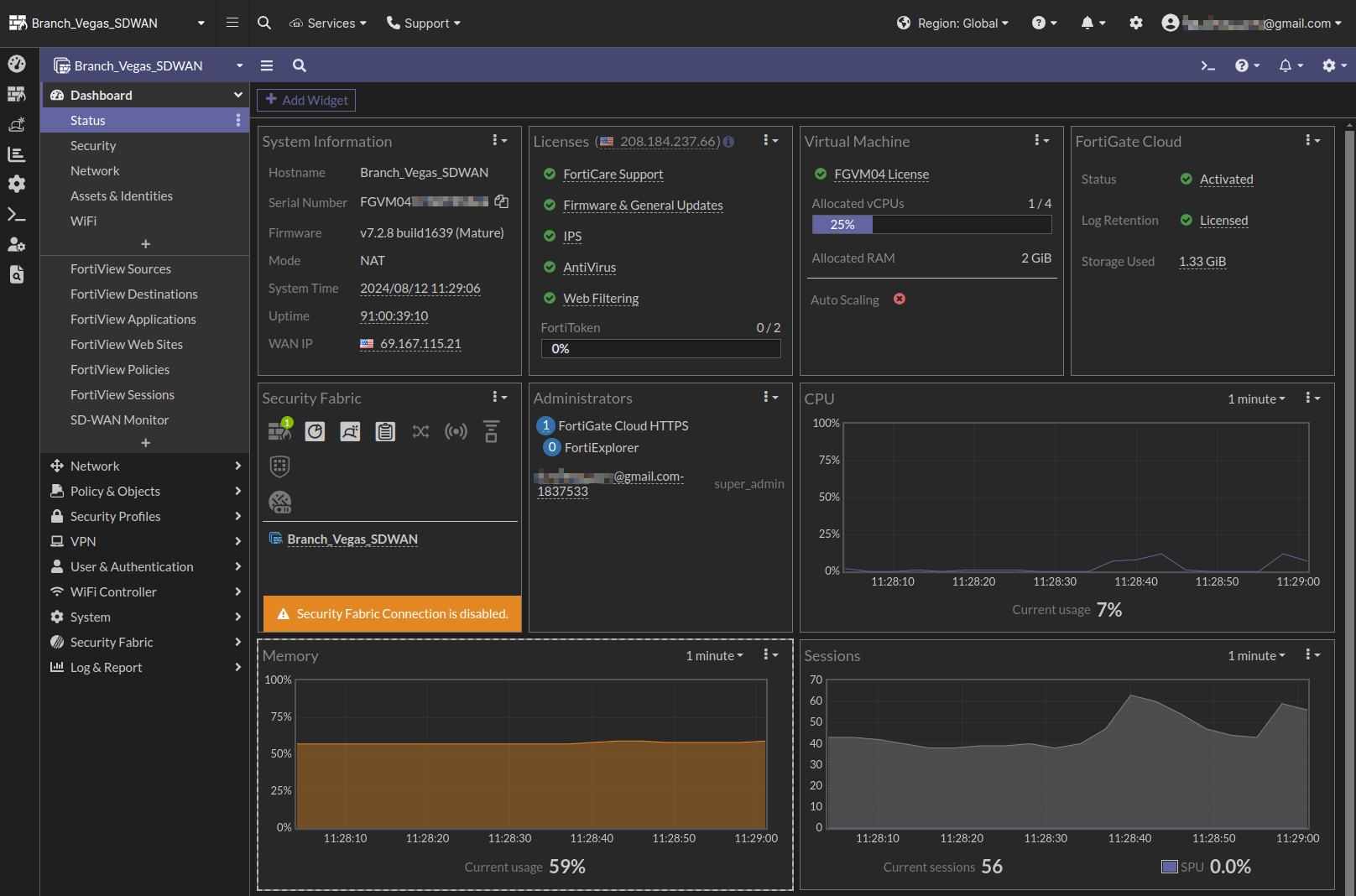 Accessing a FortiGate | FortiGate Cloud 24.4.a | Fortinet Document Library