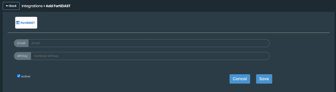 Adding integrations | FortiRecon 23.3.a | Fortinet Document Library