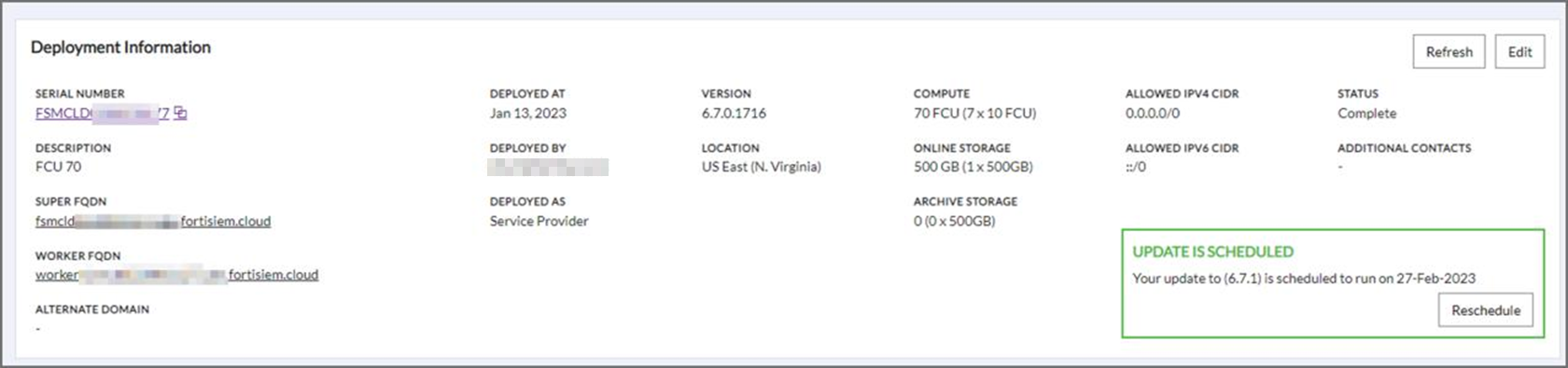 Managing Your FortiSIEM Cloud Instance | FortiSIEM Cloud | Fortinet ...