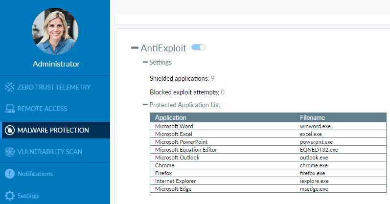 AntiExploit | FortiClient 7.2.9 | Fortinet Document Library