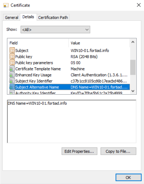 Computer/machine certificate | FortiClient 7.2.9 | Fortinet Document ...