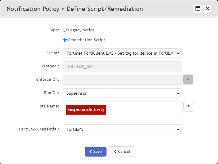 FortiEMS Endpoint Tagging | FortiSIEM 7.2.0 | Fortinet Document Library