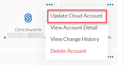 Update Citrix ShareFile Account | FortiCASB 23.3.a