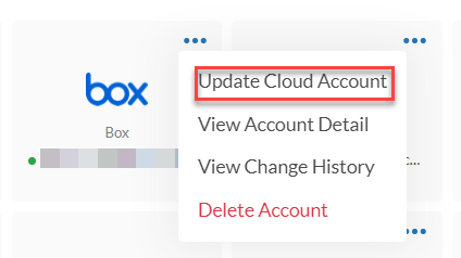 Update Box Account | FortiCASB 23.3.a