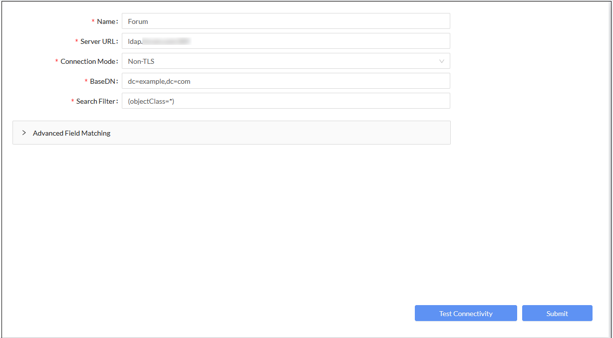 LDAP server | FortiPhish 23.4.0 | Fortinet Document Library