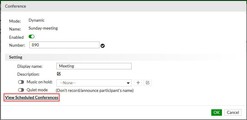 Configuring administrator conferencing | FortiVoice 6.4.8 | Fortinet ...