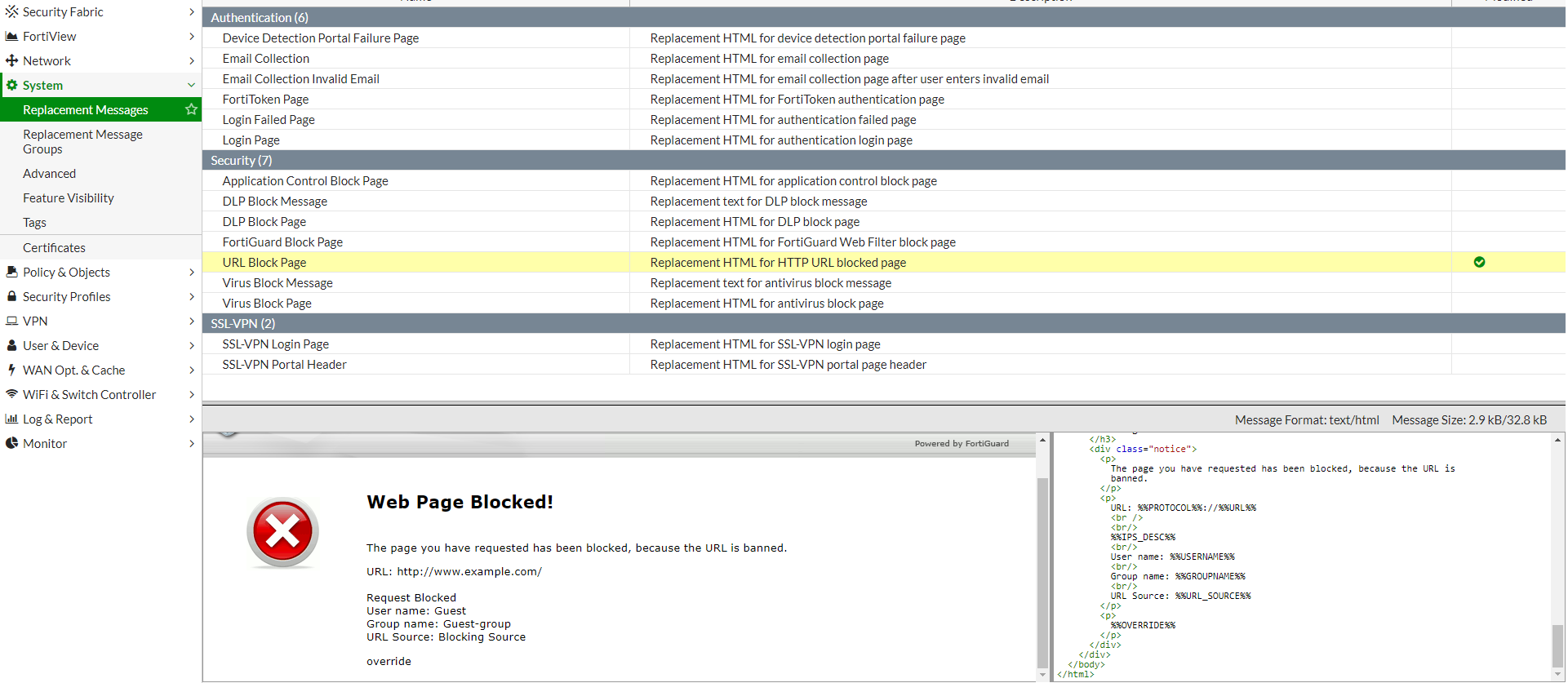 URL filter | FortiGate / FortiOS 6.2.17 | Fortinet Document Library
