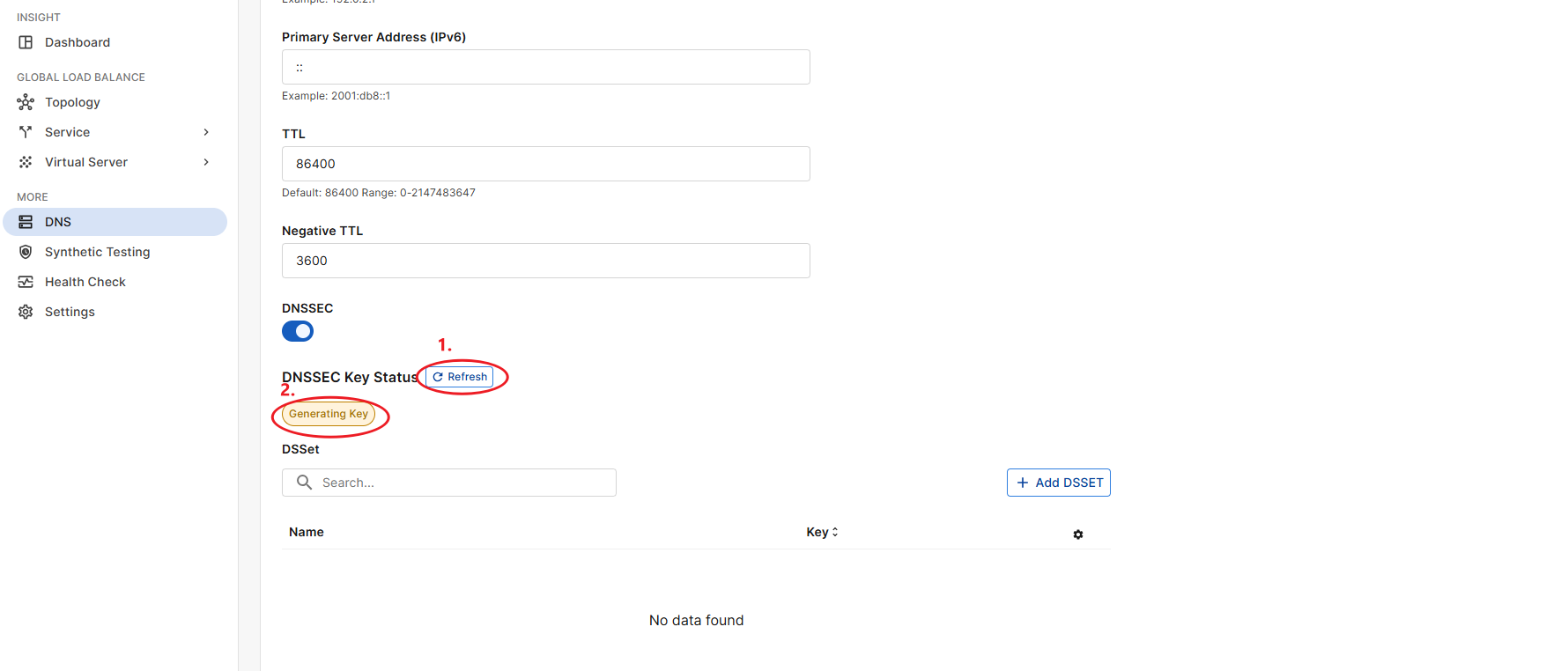 How to enable DNSSEC on GSLB | FortiAppSec Cloud | Fortinet Document ...
