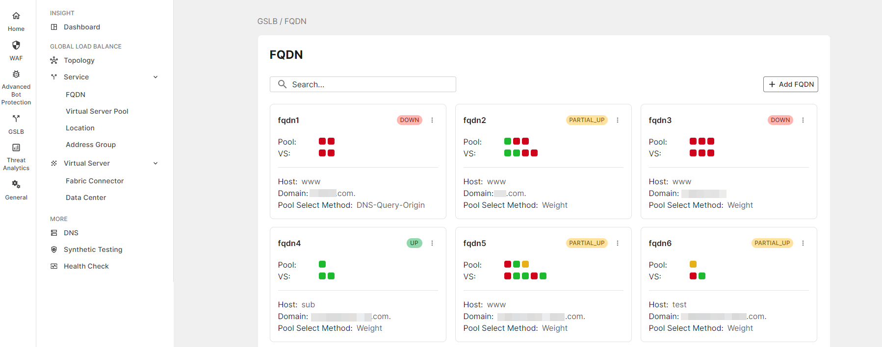 FQDN | FortiAppSec Cloud | Fortinet Document Library