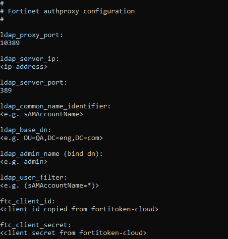 Configuration file template | FortiAuthProxy 1.0.0 | Fortinet Document ...
