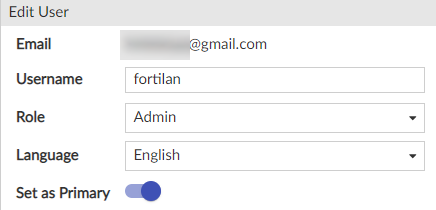 Modifying a FortiLAN Cloud account | FortiLAN Cloud 23.4.0 | Fortinet Document Library