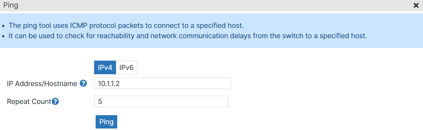 Ping | FortiLAN Cloud 23.4.0 | Fortinet Document Library