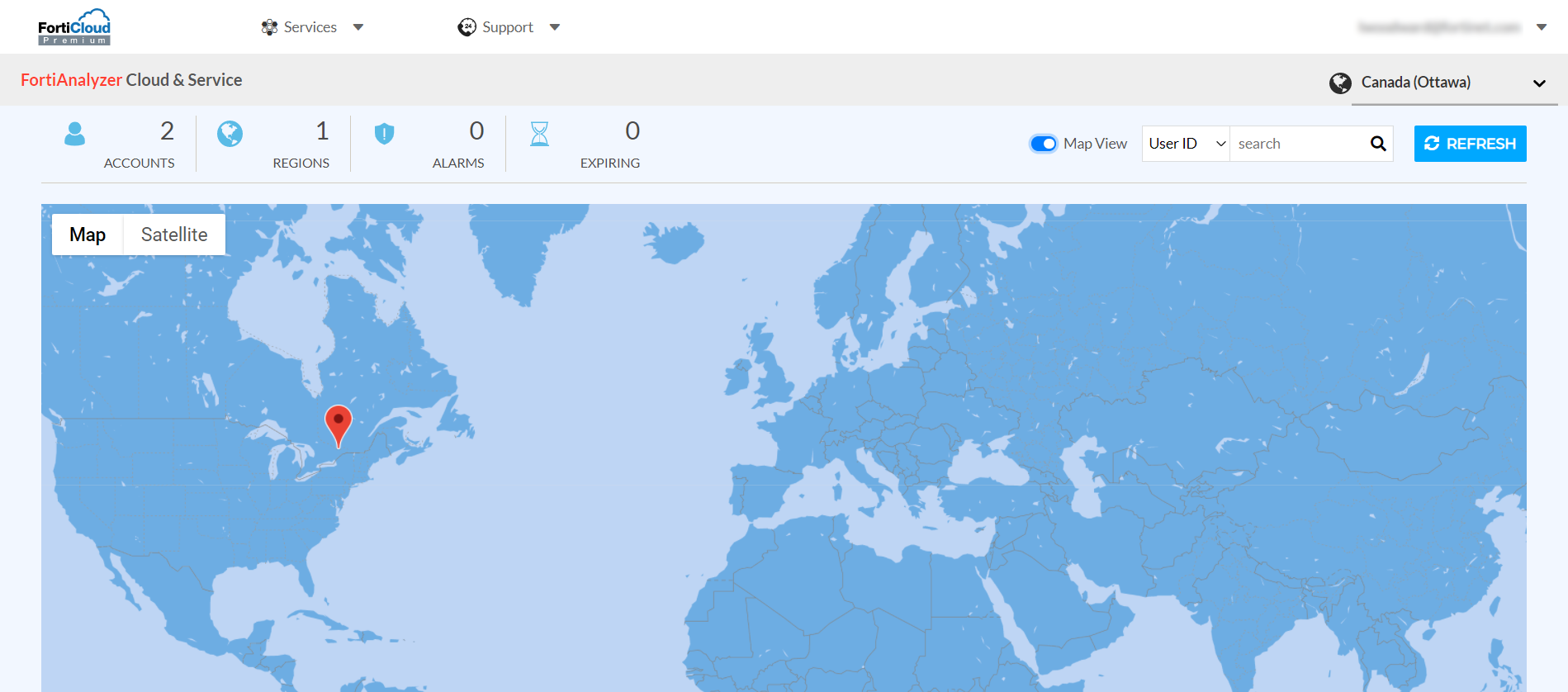 Using Map View | FortiAnalyzer Cloud 7.0.13 | Fortinet Document Library