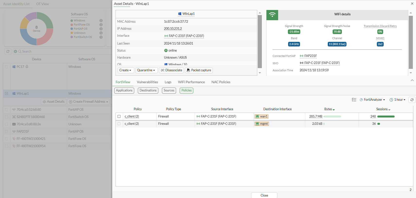 Asset Details pane 7.6.1 | FortiGate / FortiOS | Fortinet Document Library