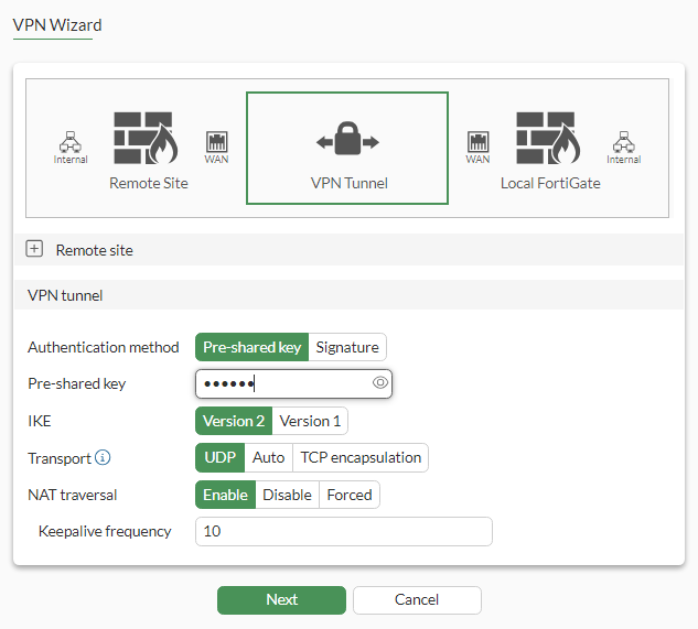 GUI improvements to the IPsec VPN Wizard | FortiGate / FortiOS ...