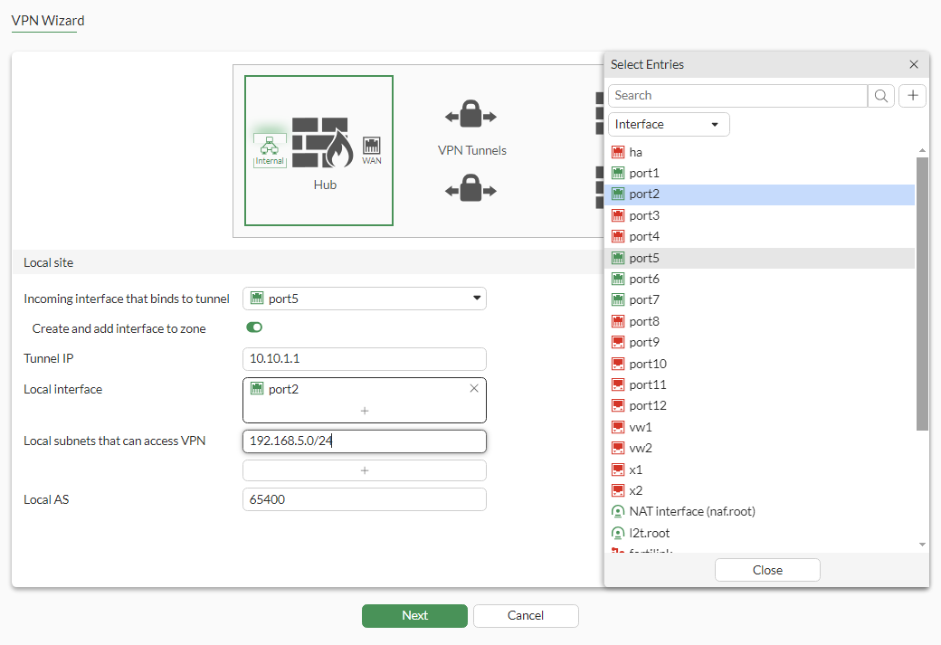 GUI improvements to the IPsec VPN Wizard | FortiGate / FortiOS ...