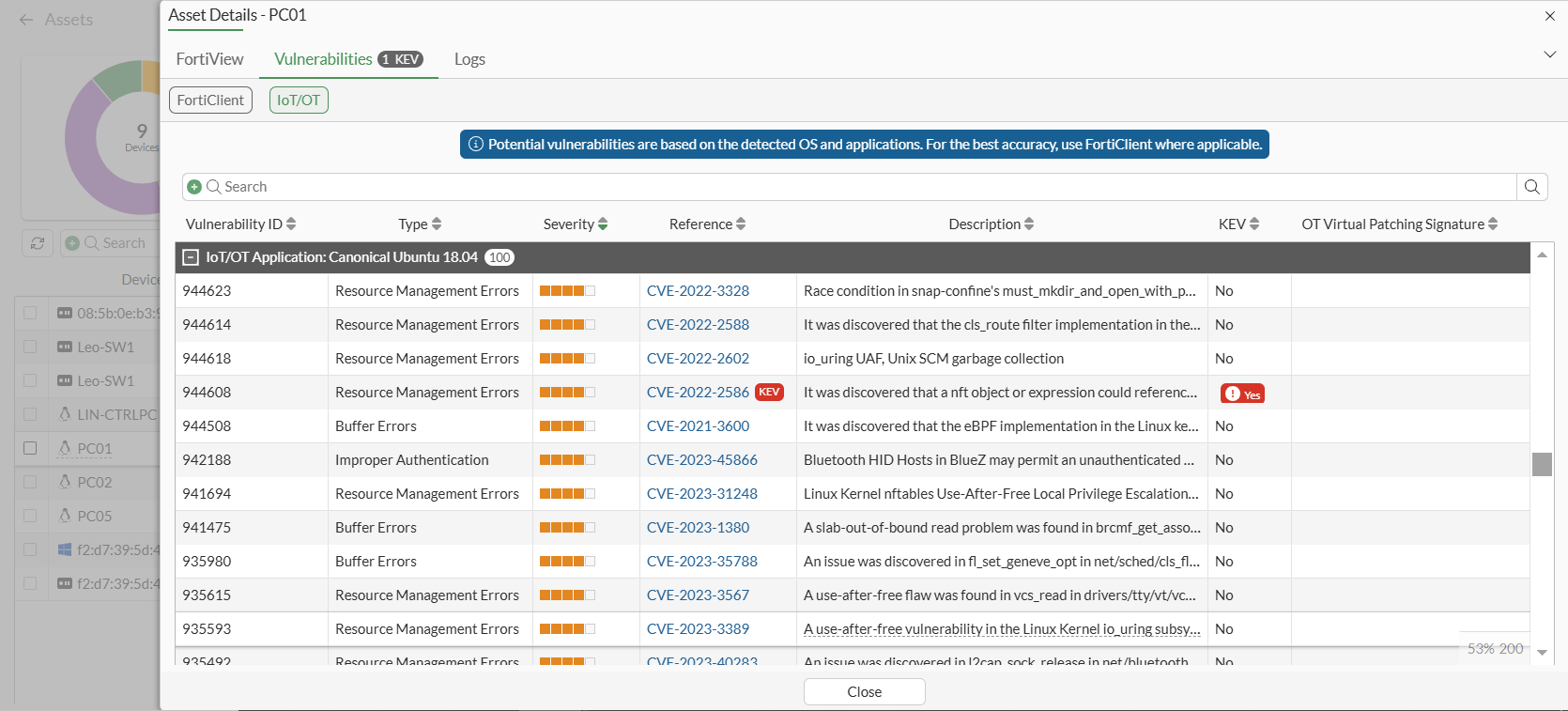 Enhanced security visibility for IoT/OT vulnerabilities 7.6.1 ...