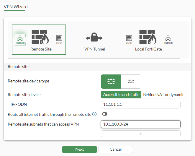 GUI improvements to the IPsec VPN Wizard | FortiGate / FortiOS ...