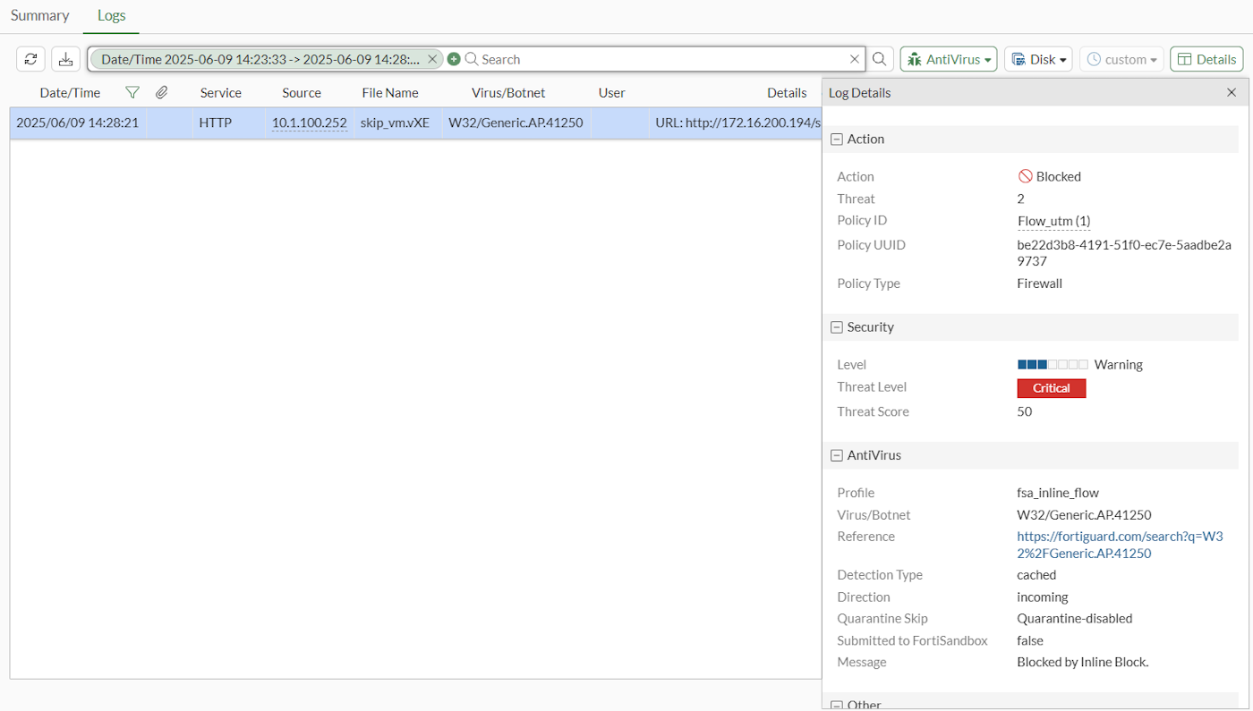 Support FortiSandbox inline scanning in flow mode 7.6.4 | FortiGate ...