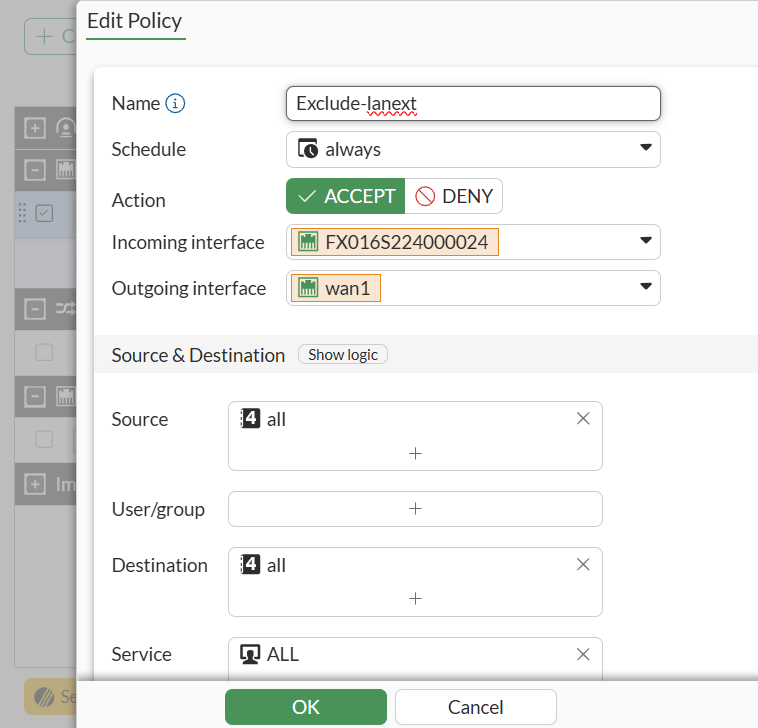 Add GUI support for split tunneling in LAN extension mode 7.6.3 ...