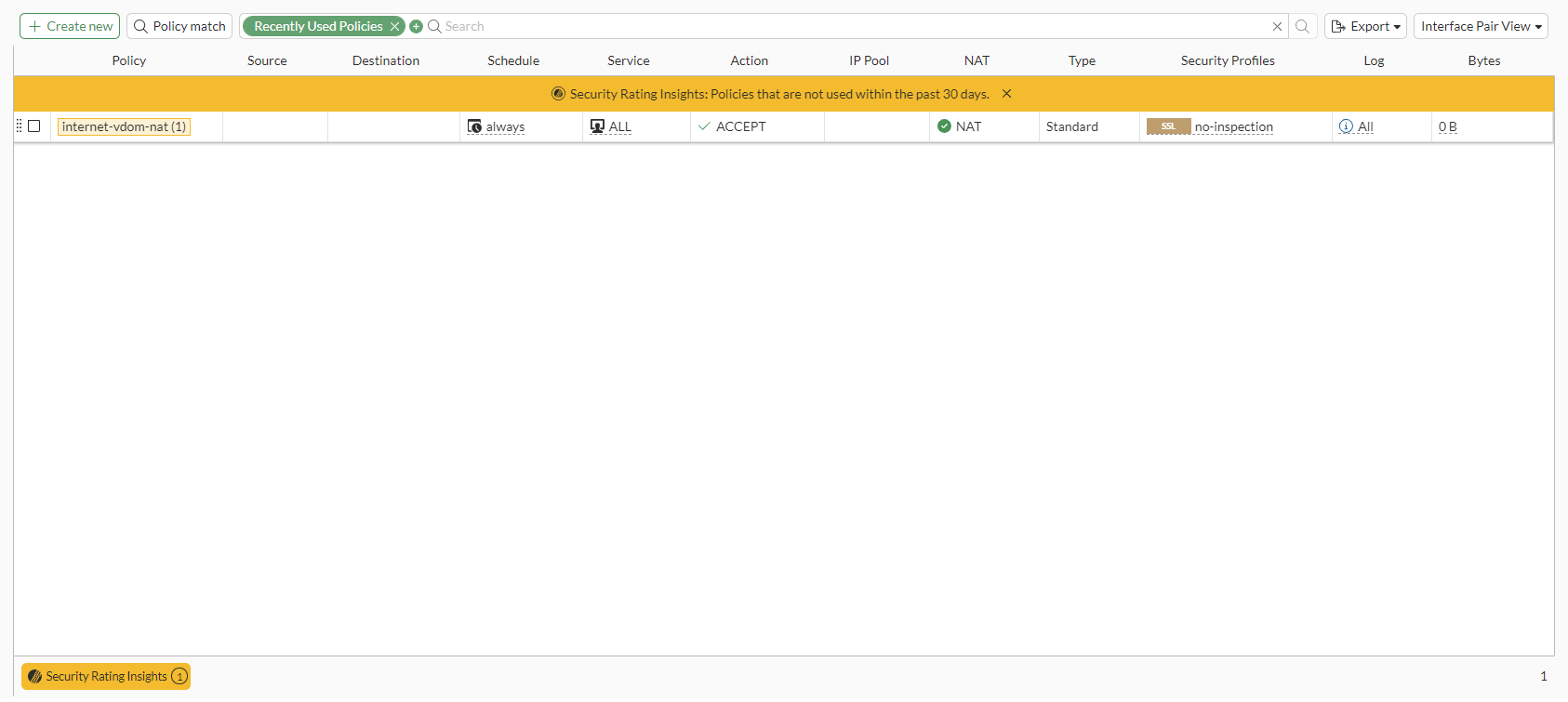 GUI improvements to Security Rating | FortiGate / FortiOS 7.6.0 ...