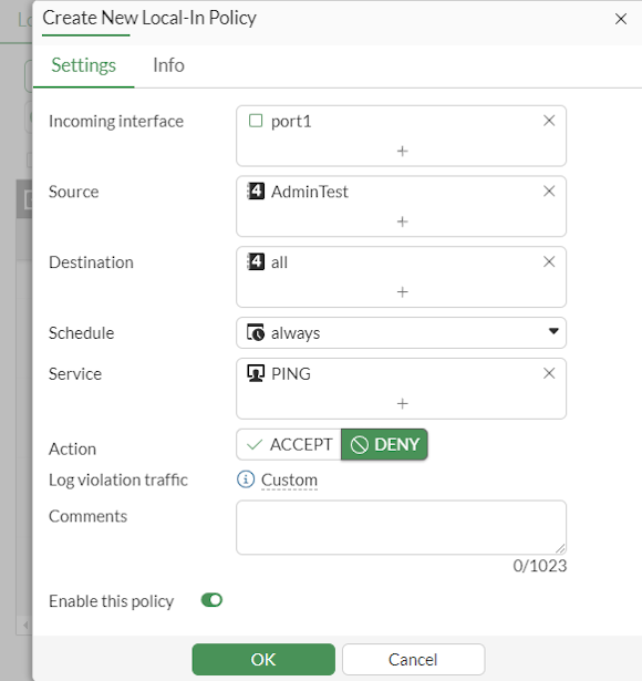 GUI support for local-in policies | FortiGate / FortiOS 7.6.0 ...