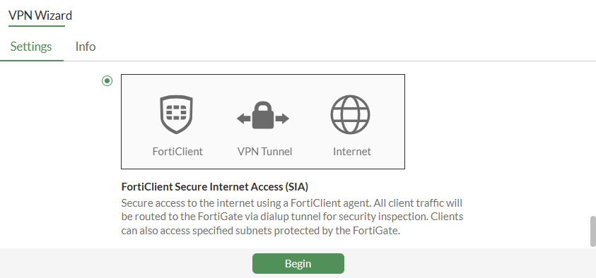 Configure FortiClient SIA for IPsec VPN tunnels 7.6.3 | FortiGate ...