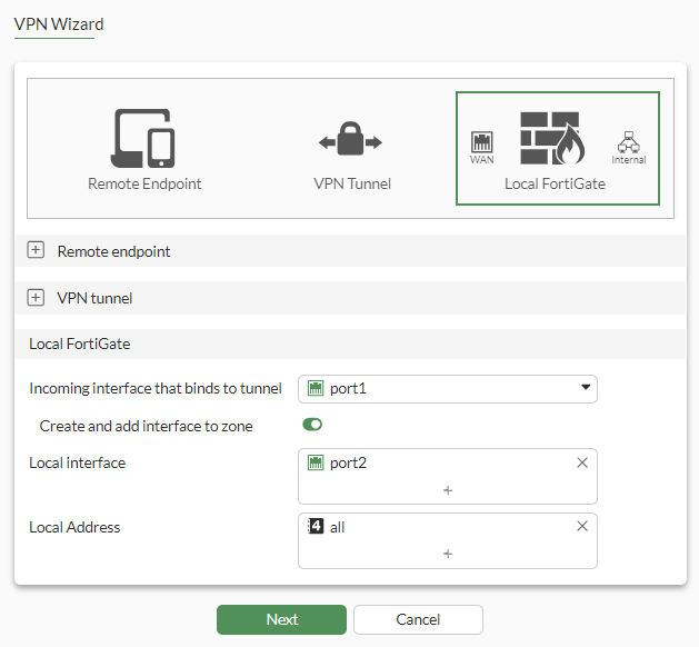 GUI improvements to the IPsec VPN Wizard | FortiGate / FortiOS ...