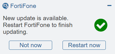 Updating the FortiFone softclient | FortiFone | Fortinet Document Library