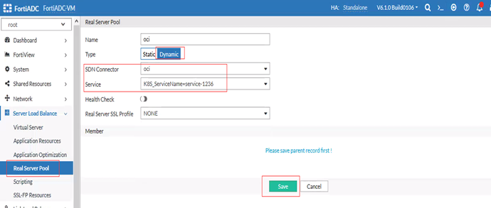 Oracle Cloud Infrastructure (OCI) Connector | FortiADC 7.2.8 | Fortinet Document Library