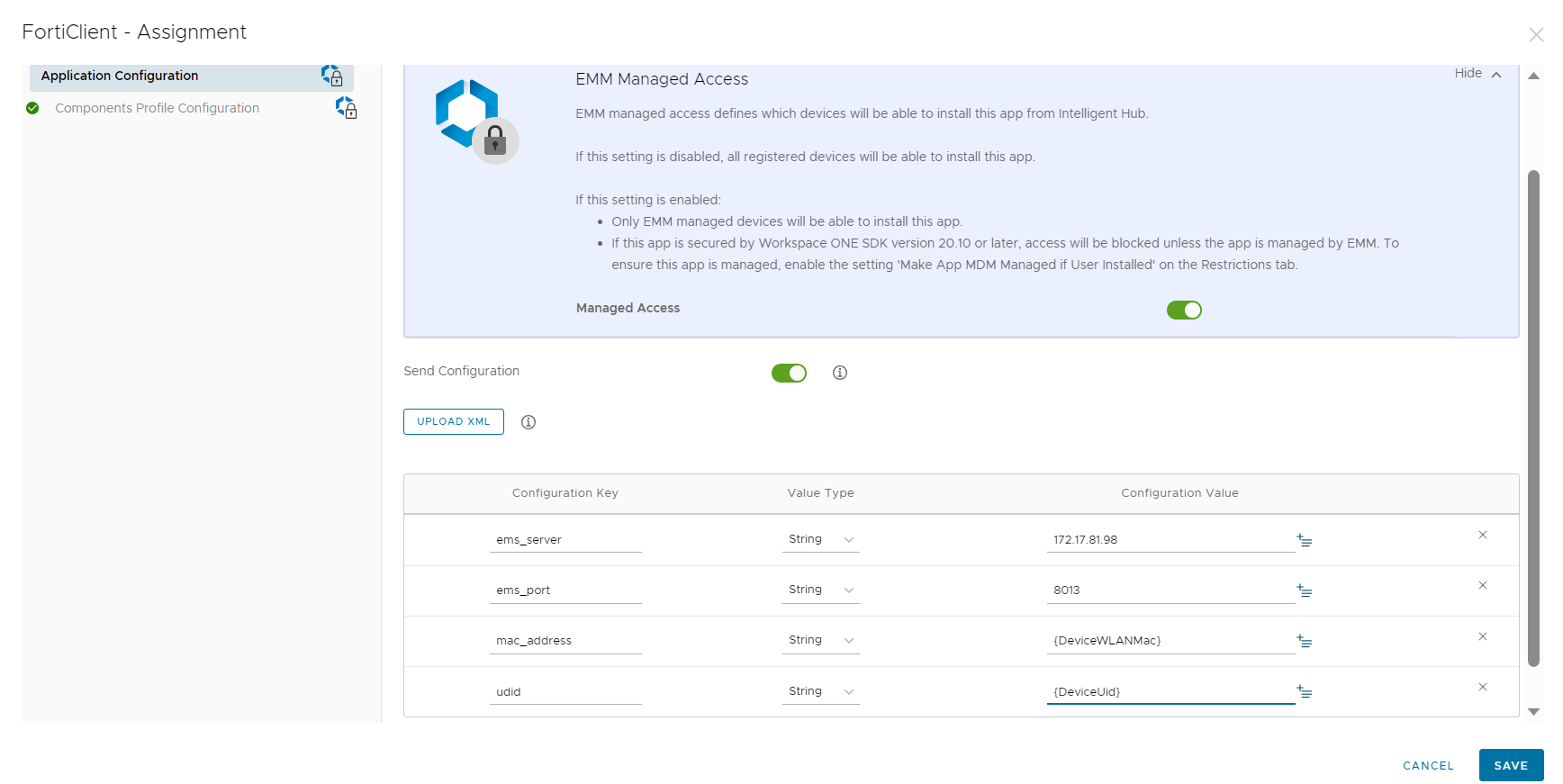 Configuring Workspace ONE integration to allow FortiClient (iOS) to ...