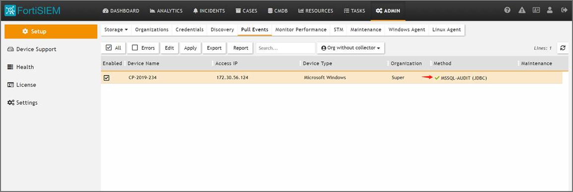 Microsoft SQL Server | FortiSIEM 7.1.1 | Fortinet Document Library
