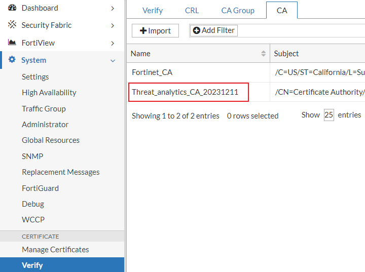 AI Threat Analytics | FortiADC 7.4.5 | Fortinet Document Library