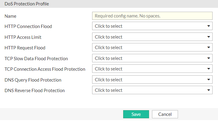 DoS Protection Profile | FortiADC 7.4.5 | Fortinet Document Library