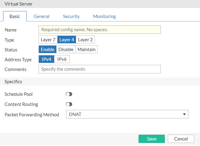 Configuring virtual servers | FortiADC 7.4.5 | Fortinet Document Library