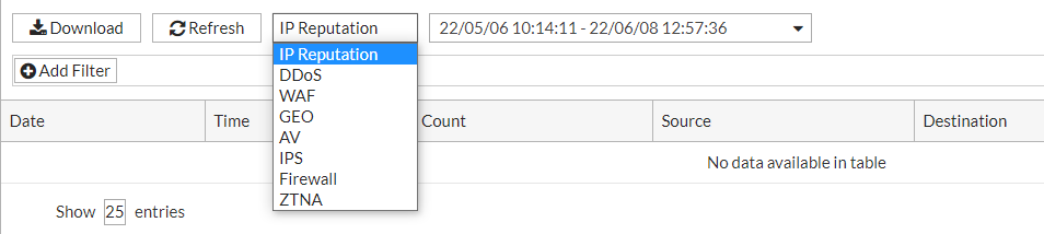 Using the security log | FortiADC 7.4.5 | Fortinet Document Library