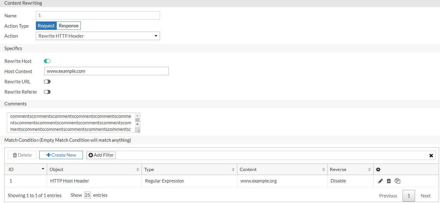 Using content rewriting rules | FortiADC 7.4.5 | Fortinet Document Library