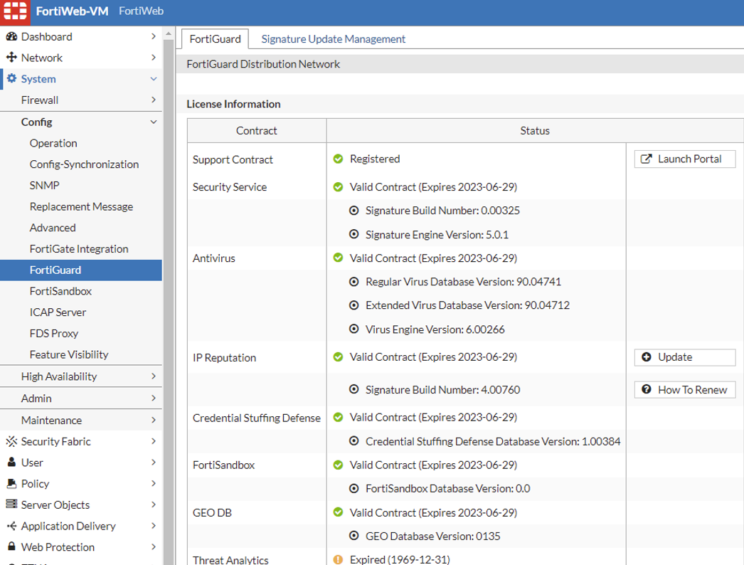 System license issues | FortiWeb 7.6.2 | Fortinet Document Library