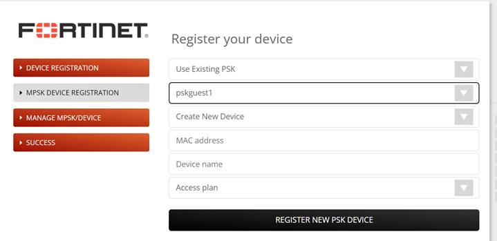 Guest Portal Device Registration | FortiGuest 1.3.0 | Fortinet Document ...