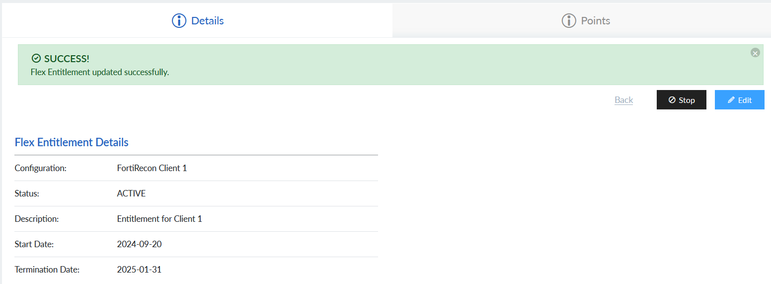 Managing Entitlements | FortiRecon 25.2.a | Fortinet Document Library