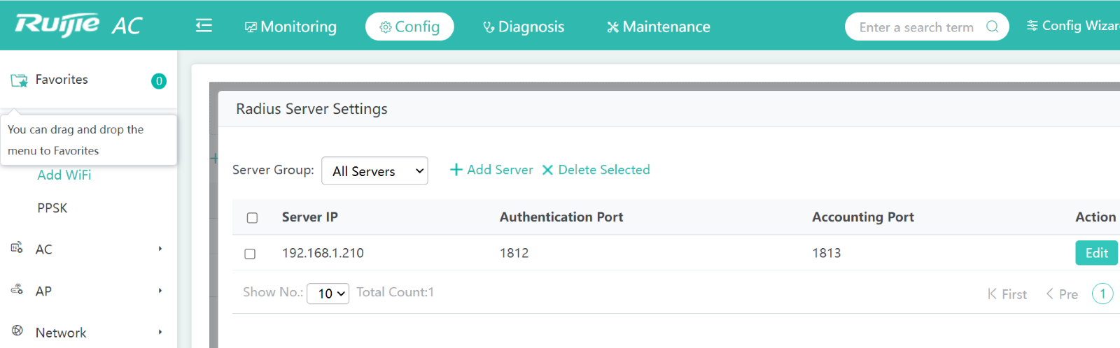 Step 2: Configure Ruijie Controller | FortiNAC-F 7.6.3 | Fortinet ...