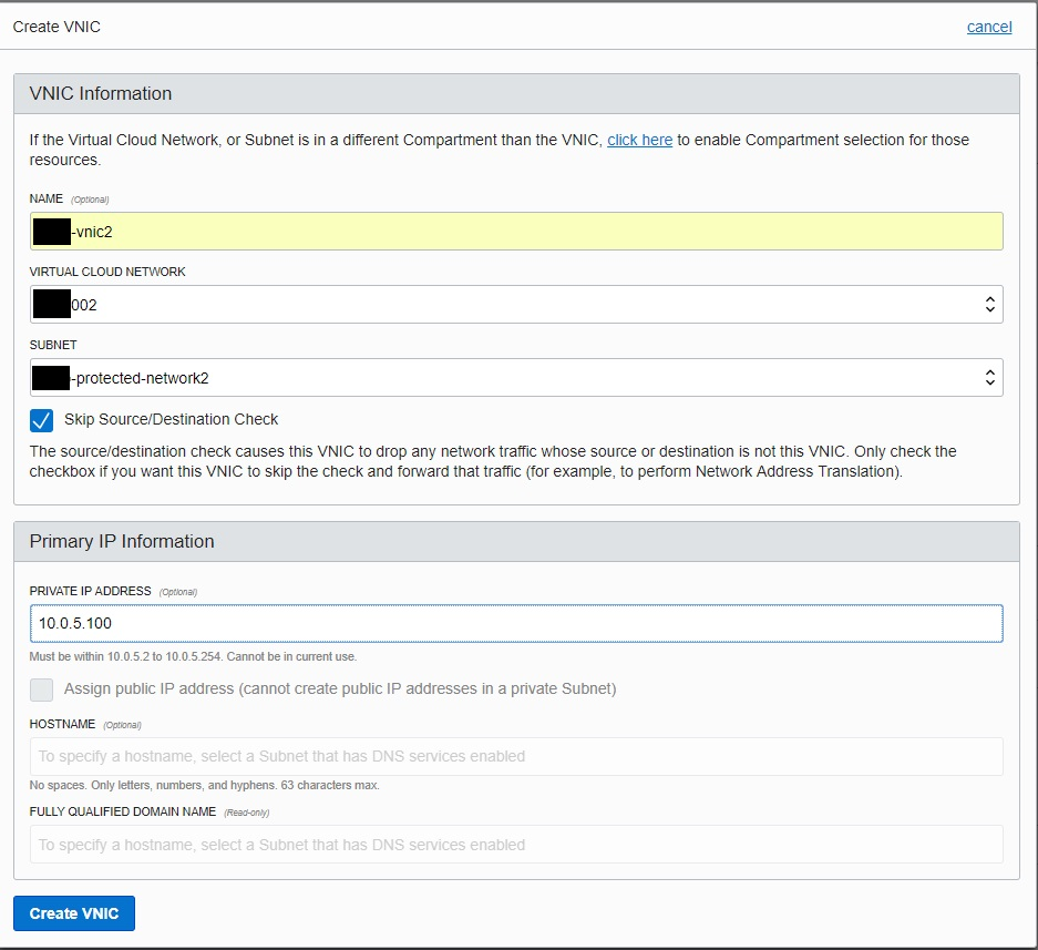 Creating the second VNIC | FortiGate Public Cloud 7.6.0 | Fortinet ...