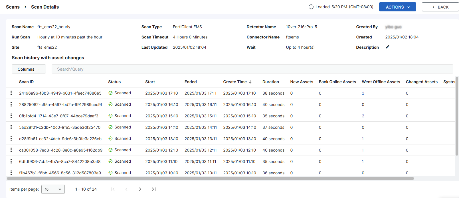 Adding a scan | FortiDevice 25.1.a | Fortinet Document Library
