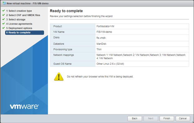 Installing FortiIsolator VM for VMware ESXi | FortiIsolator 2.4.0 ...