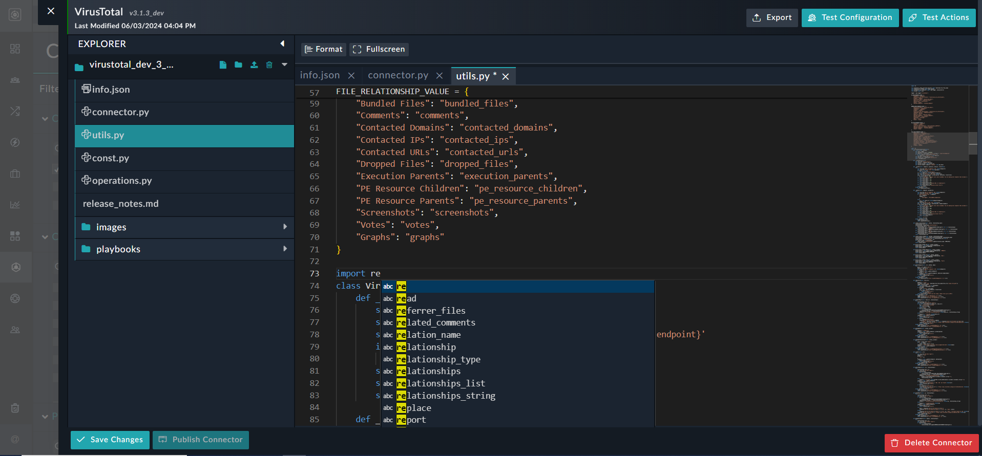 Building your own connector | FortiSOAR 7.6.2 | Fortinet Document Library